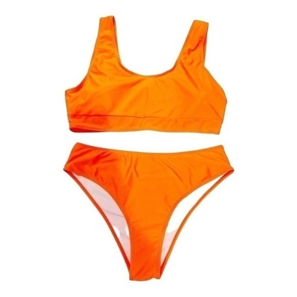 SHEIN | Swim | Shein Basic Orange Bikini Xl | Poshmark